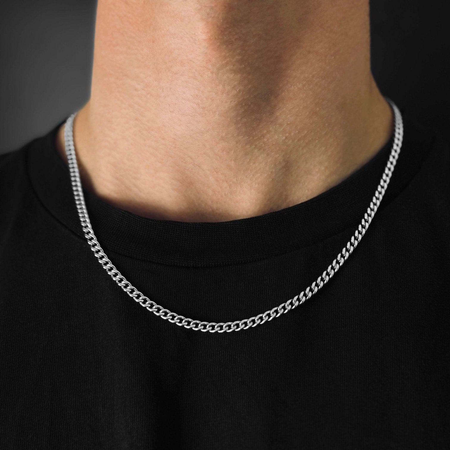 Cuban Chain Silver Men (4mm) - Streetwear Jewelry